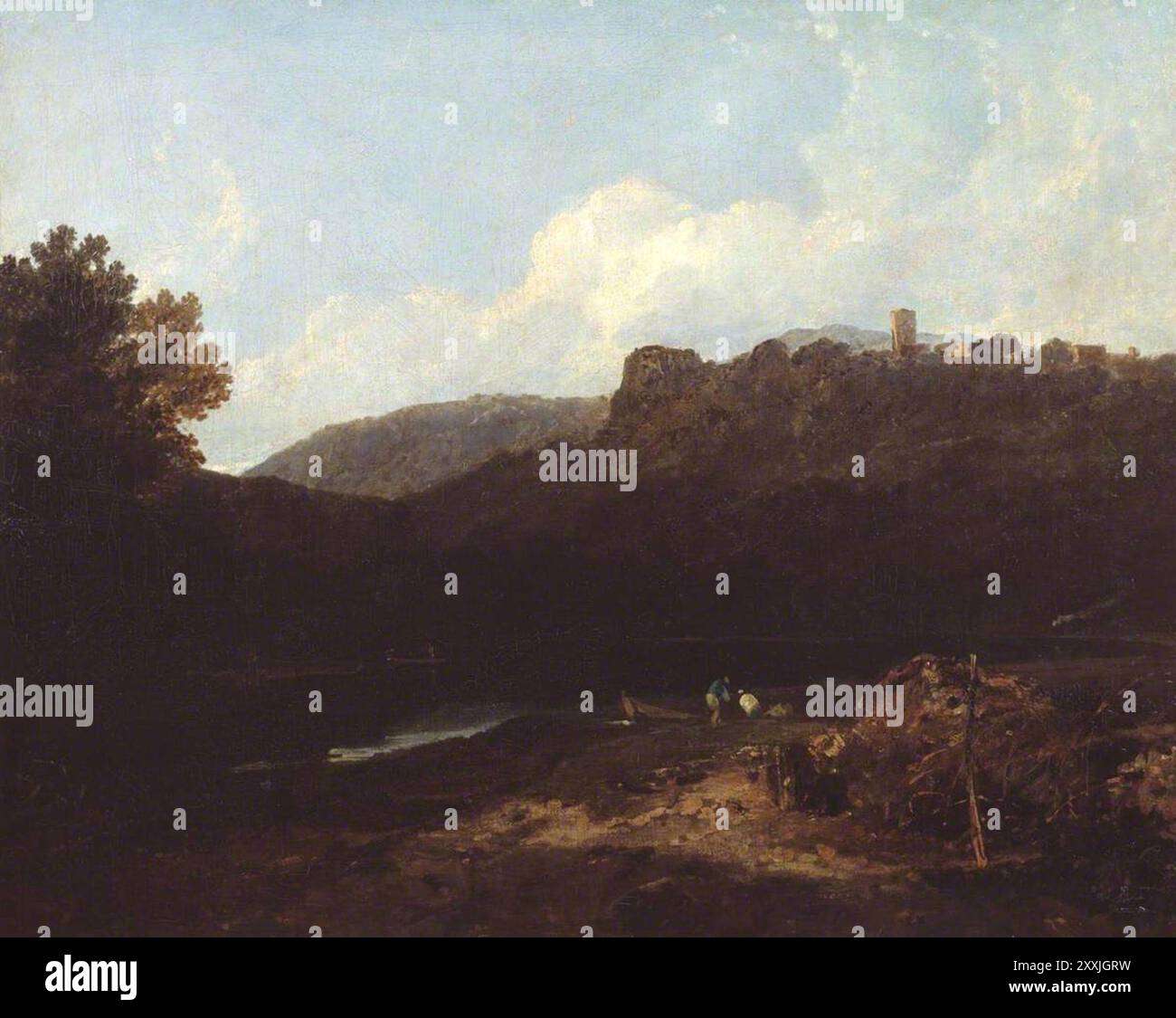 Turner, Joseph Mallord William; View in Wales: Mountain Scene with ...