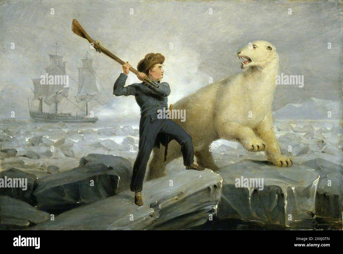 Nelson and the Bear by Richard Westall, 1809 Stock Photo - Alamy