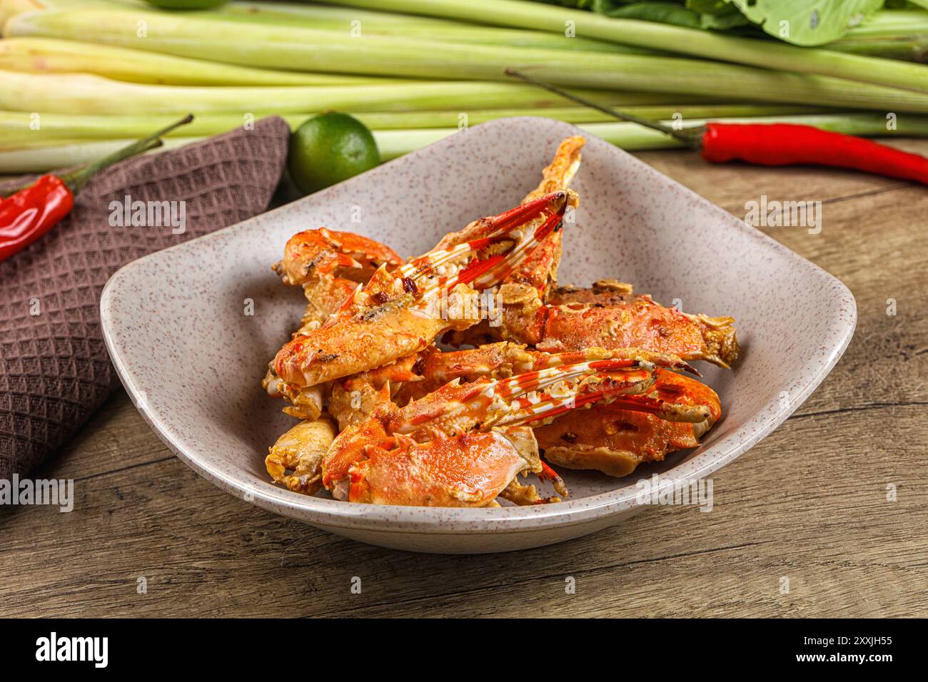 Delicous steamed Spider crab Claws snack Stock Photo - Alamy