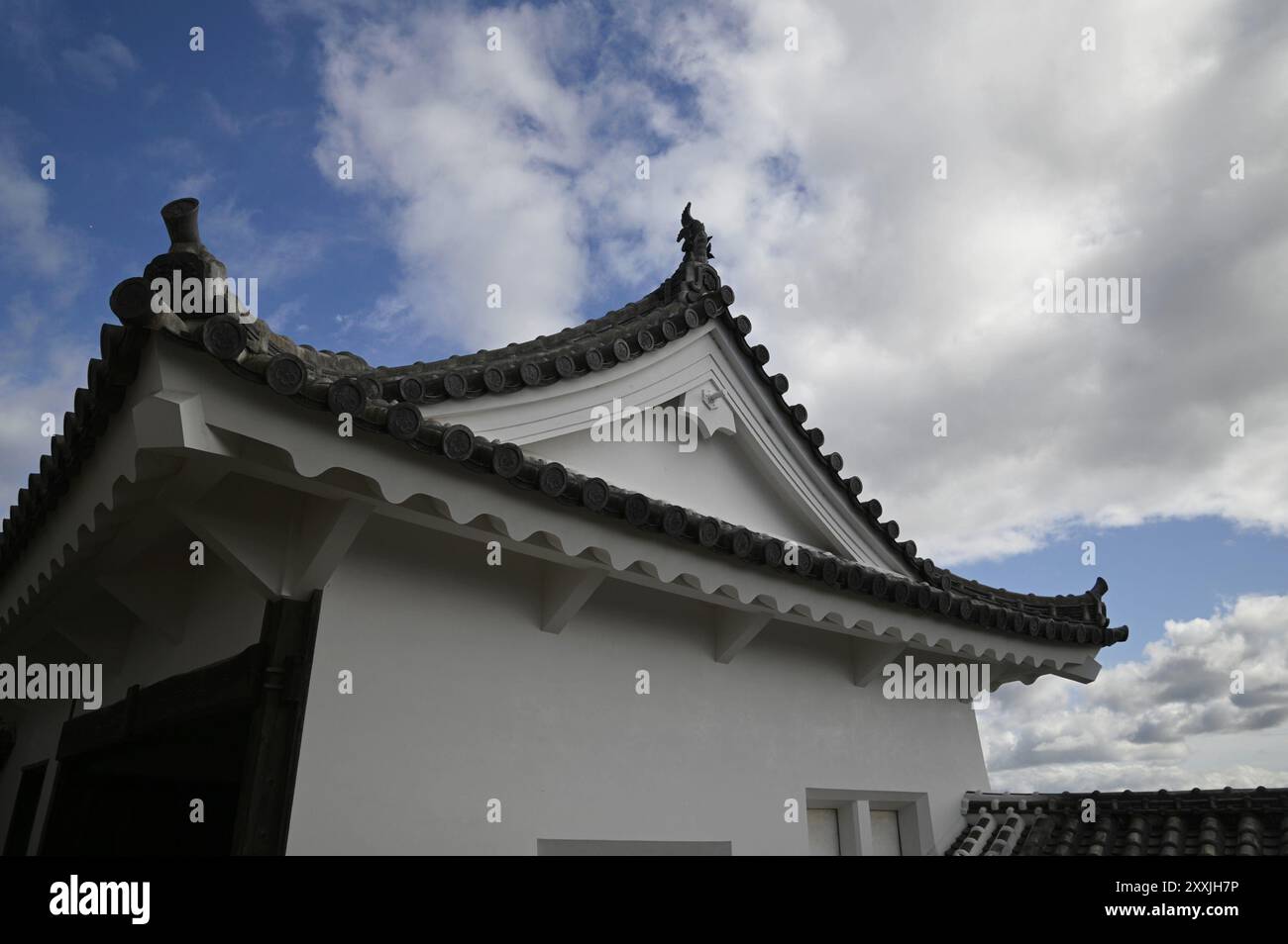 Scenic view of the traditional Japanese rooftop ornamentation known as ...