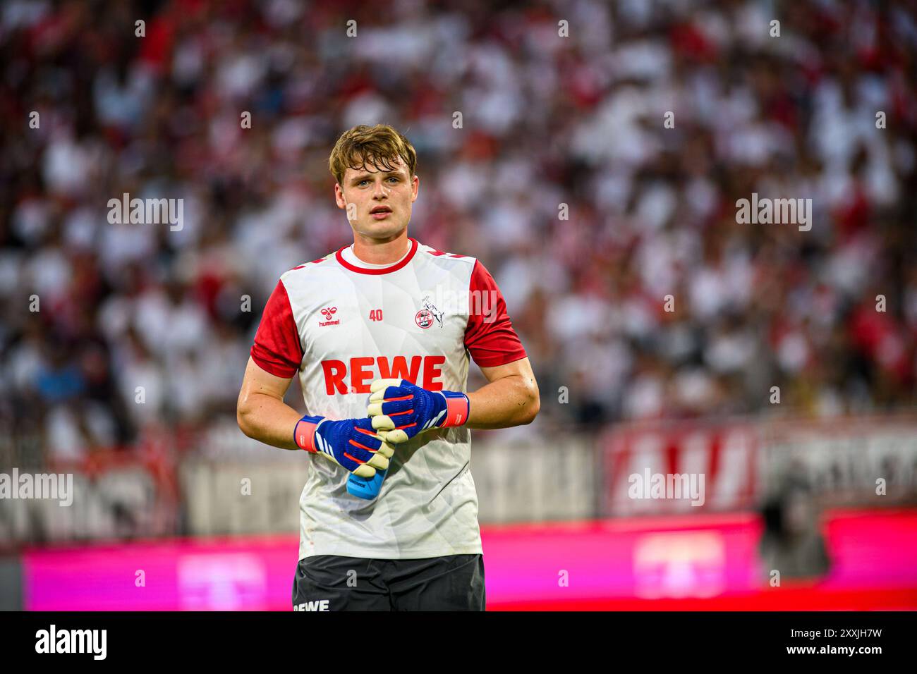 COLOGNE, GERMANY - 24 AUGUST, 2024: Jonas Urbig, The football match of ...