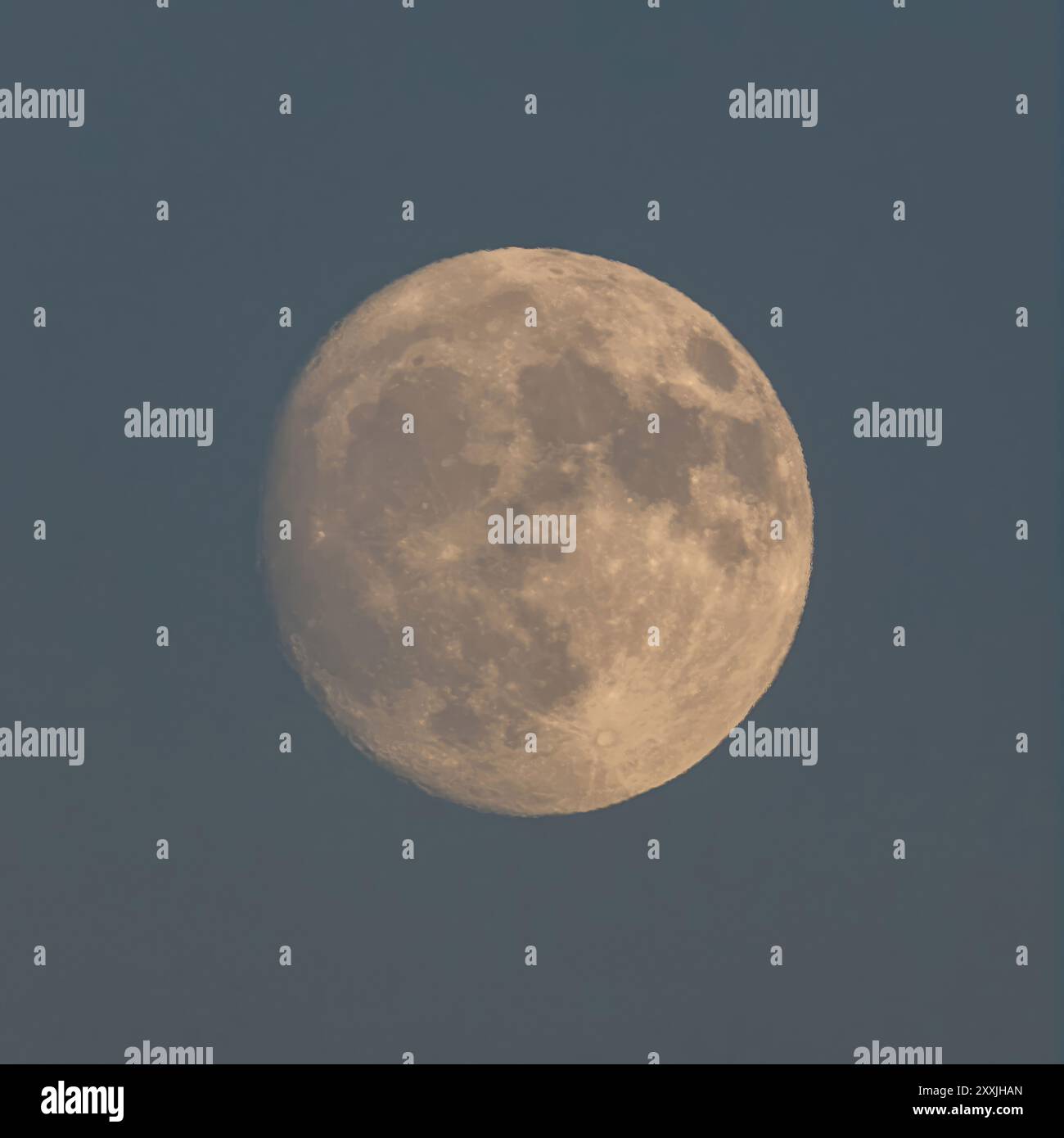 Waxing Gibbous Moon at 92% Illumination on August 17, 2024 over the Bay ...