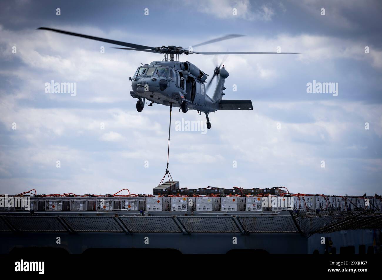 ATLANTIC OCEAN. (Aug. 23, 2024) A MH-60S Seahawk attached to the ...