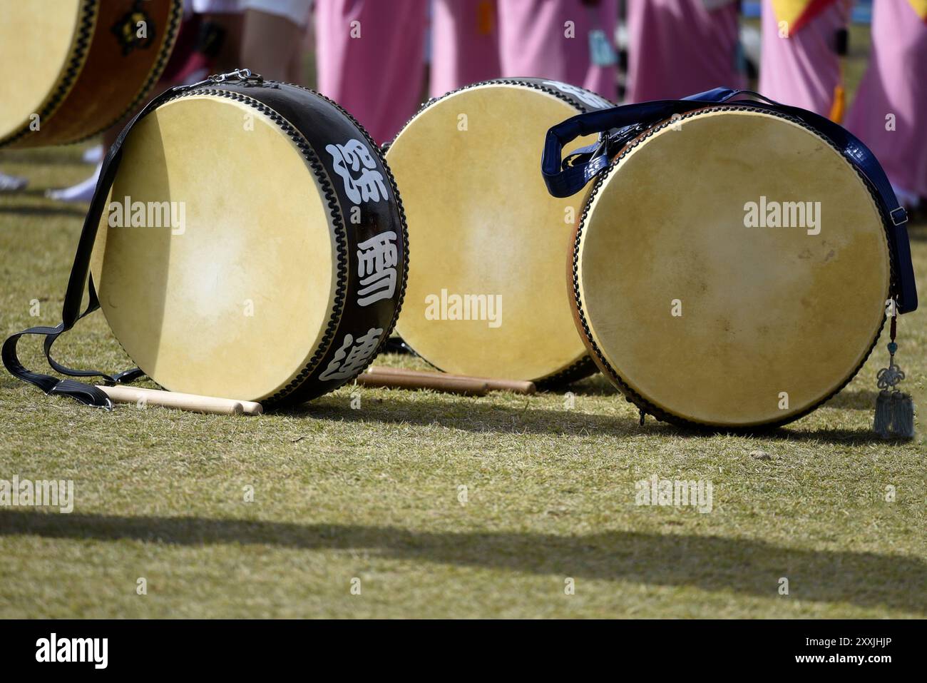 Traditional Japanese Taiko drums at the Himeji Castle Annual Festival ...