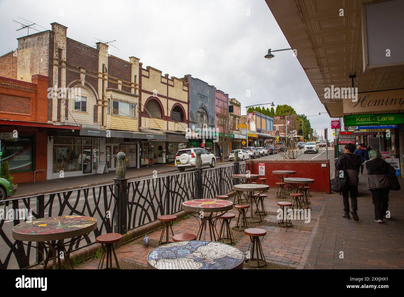 Katoomba Street in Katoomba in the Blue Mountains to the west of Sydney ...