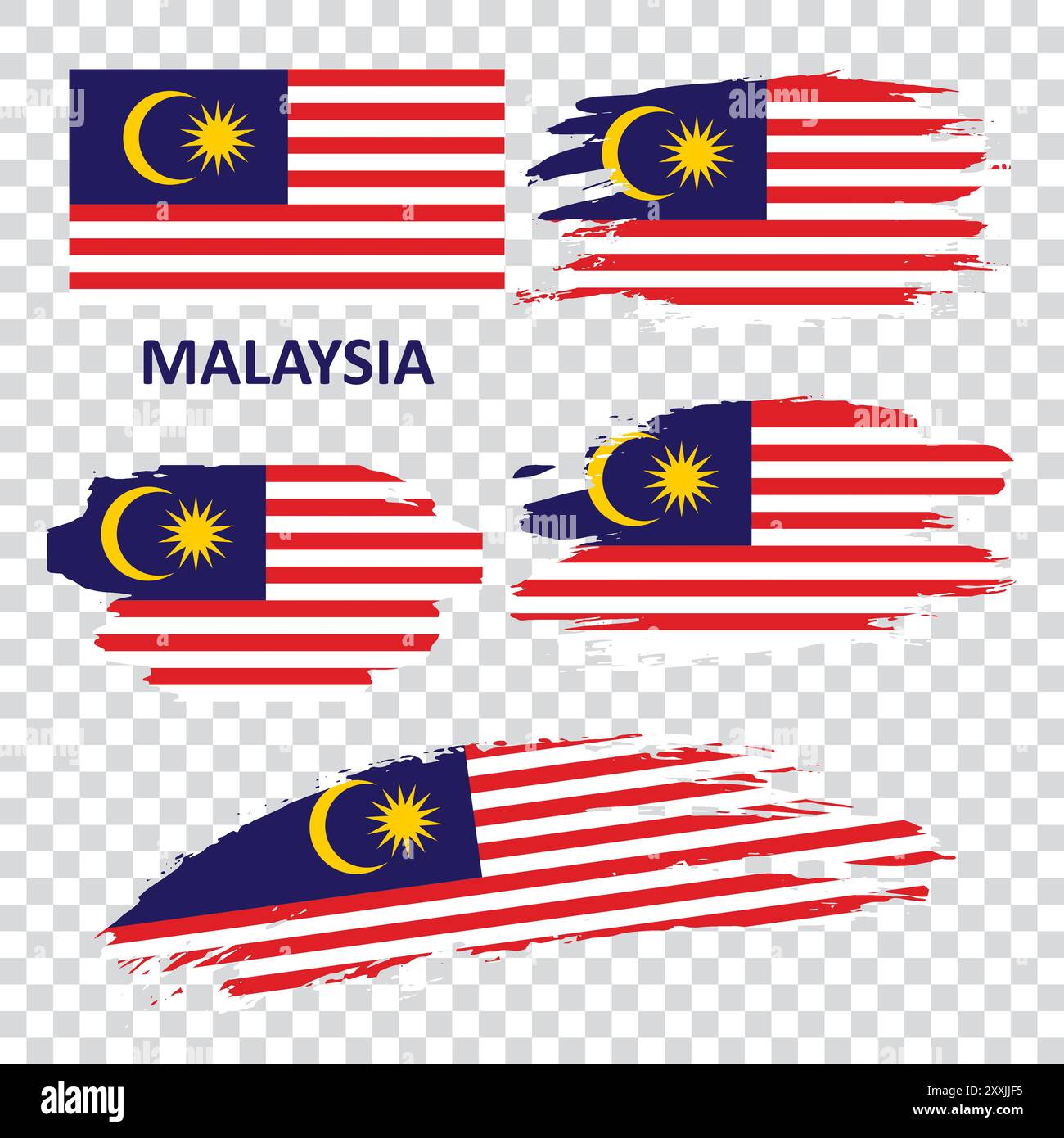 Set of flags of Malaysia Stock Vector Image & Art - Alamy