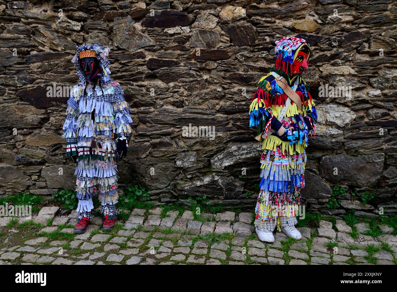 Caretos de Varge. Festa dos Rapazes. Traditional mask of Varge ...