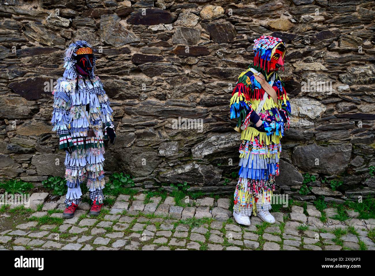 Caretos de Varge. Festa dos Rapazes. Traditional mask of Varge ...