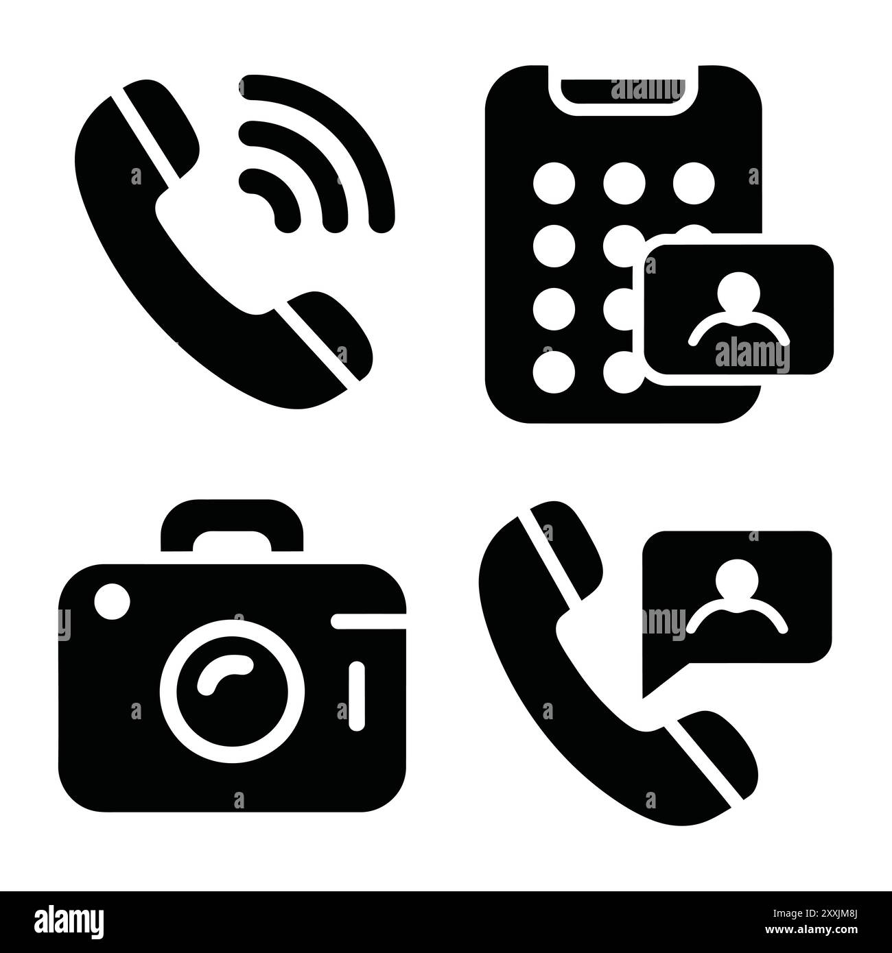 Phone Icons Mobile Smartphone Communication App Technology Phone Icon Set Call Contact
