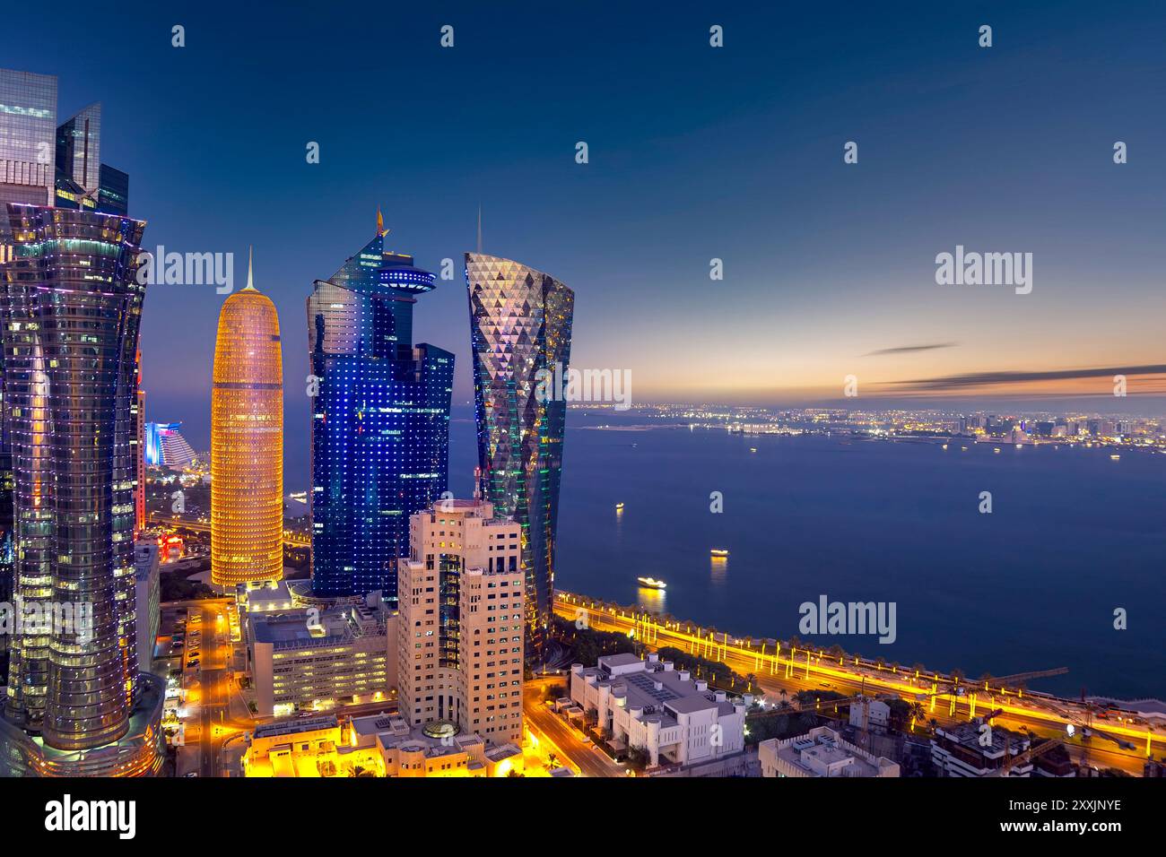 aerial, architecture, bay, blue sky, building, buildings, business ...