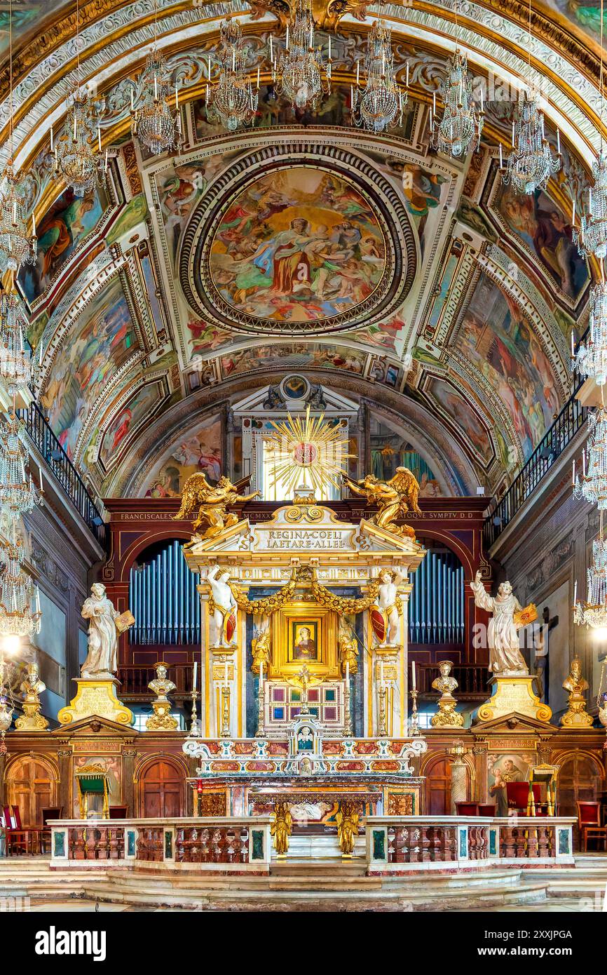 Altar of the Church of Santa Maria in Ara Coeli, Rome, Italy Stock ...