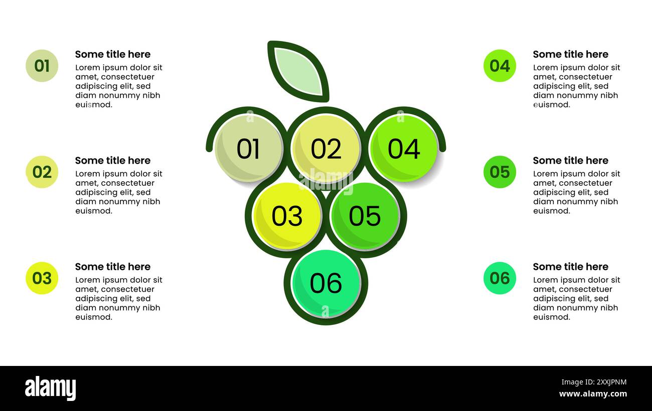 Infographic template with 6 options or steps. Grape wine. Can be used ...