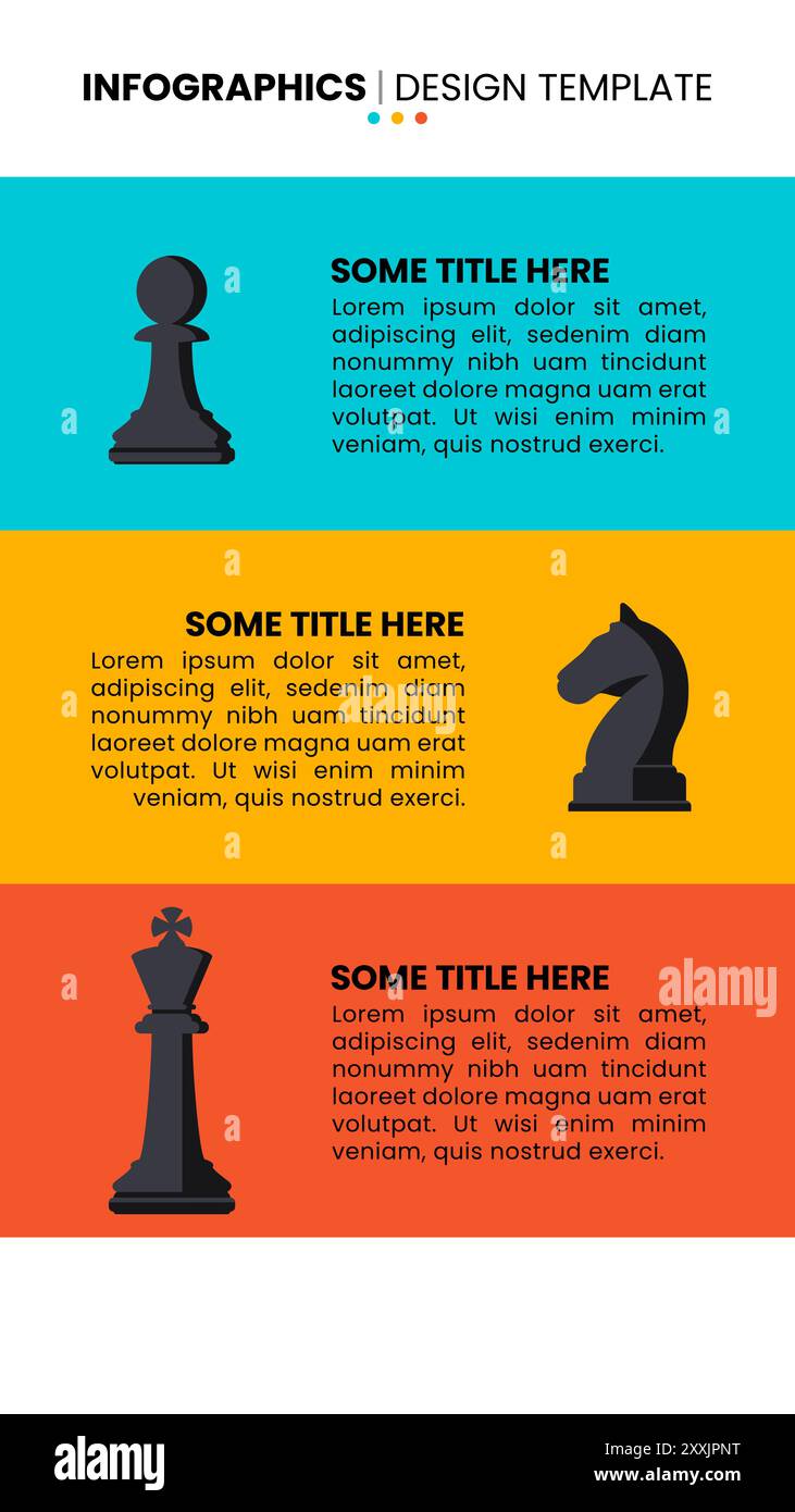 Infographic template with icons and 3 options or steps. Chess. Can be ...