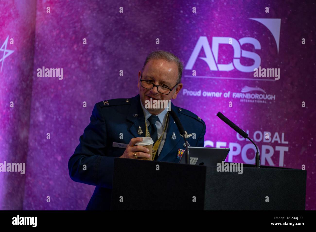 Farnborough, Hampshire - July 24th 2024: Farnborough International Airshow Wednesday Colonel Jon ...