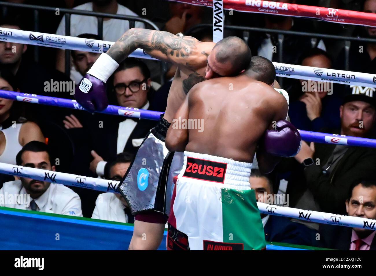 Boxer Floyd Mayweather Jr. of United States and boxer John Gotti III of ...