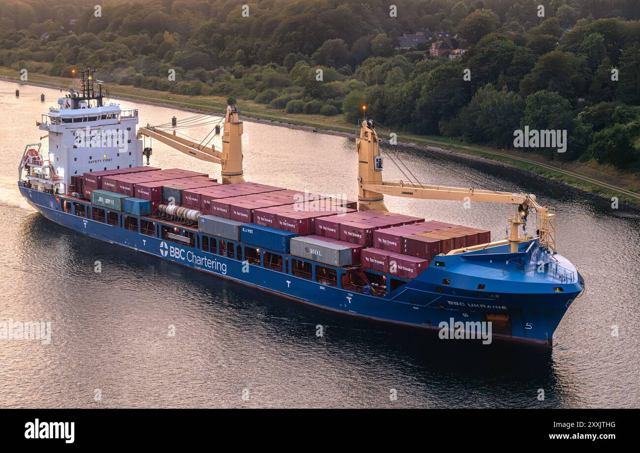 General Cargo Ship BBC UKRAINE at the Kiel Canal Stock Photo - Alamy
