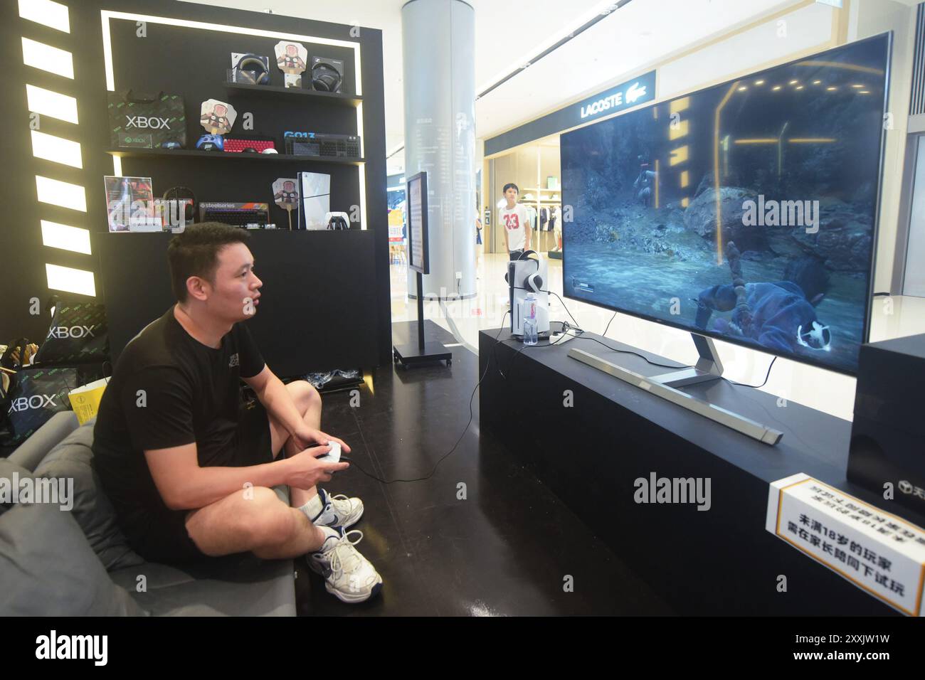 HANGZHOU, CHINA - AUGUST 25, 2024 - Customers play the first Chinese ...