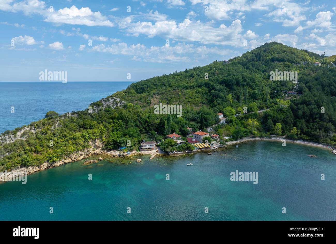Gideros Bay, which bears the traces of the Genoese, where pirates took ...