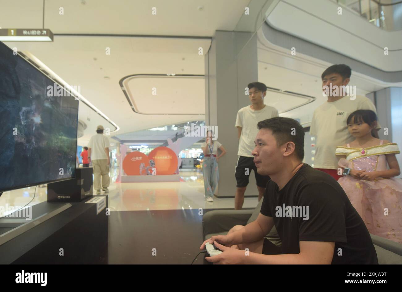 HANGZHOU, CHINA - AUGUST 25, 2024 - Customers play the first Chinese ...