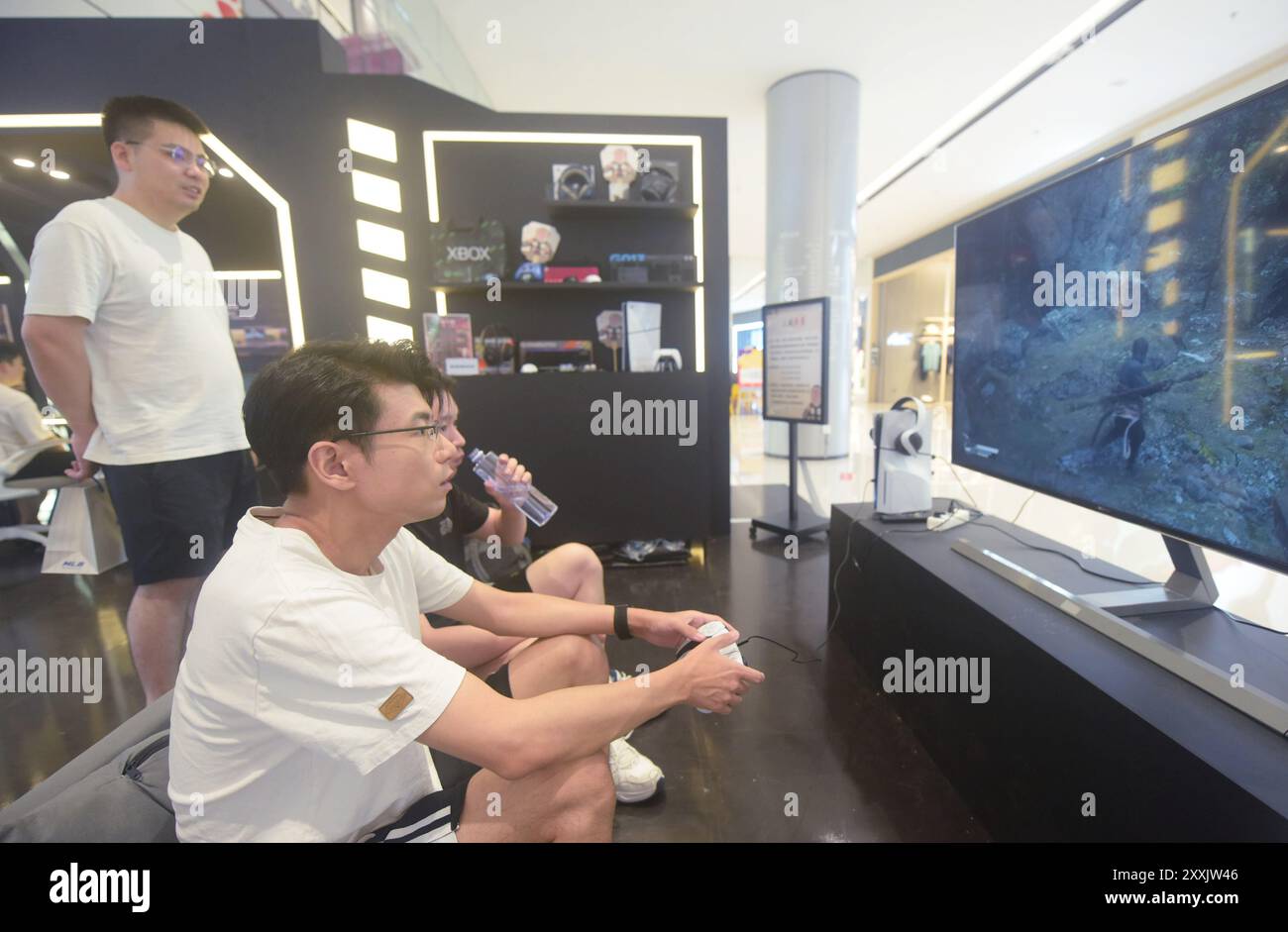 HANGZHOU, CHINA - AUGUST 25, 2024 - Customers play the first Chinese ...