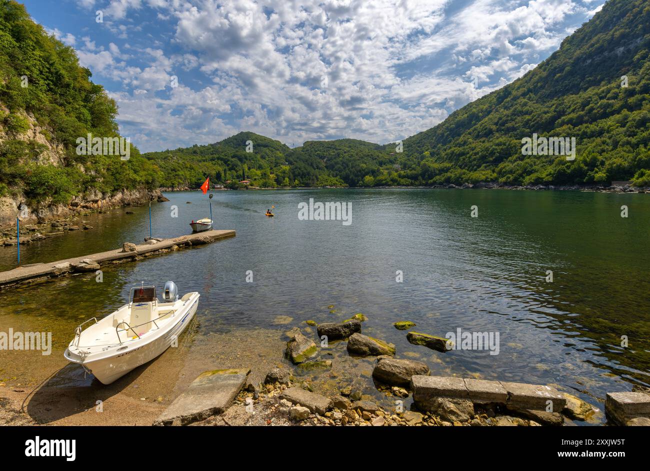 Gideros Bay, which bears the traces of the Genoese, where pirates took ...