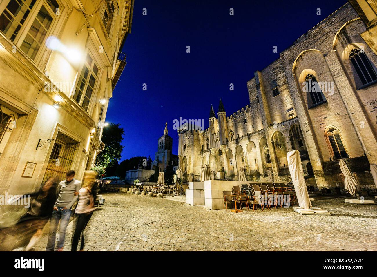 Palace of the Popes, medieval gothic, Avignon, France, Europe Stock ...