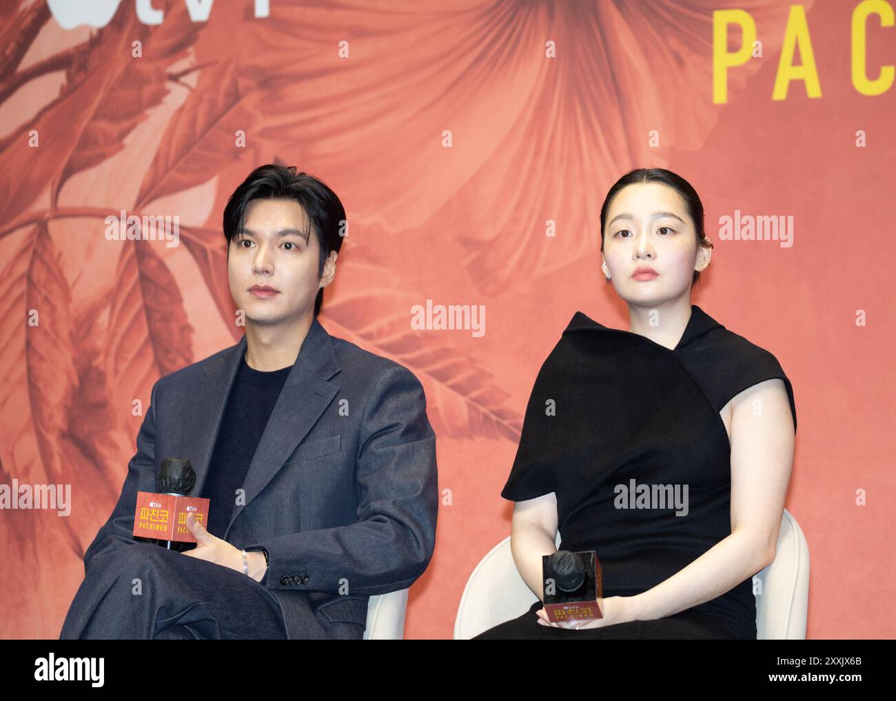 Lee Min-Ho and Kim Min-Ha, August 23, 2024 : Cast members Lee Min-Ho (L ...