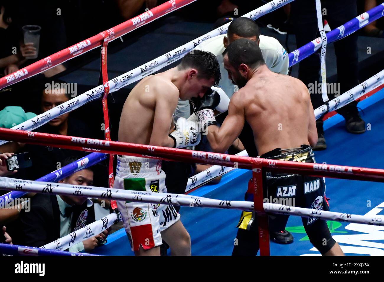 Mexico City, Mexico. 24th Aug, 2024. David Picasso of Mexico fights ...