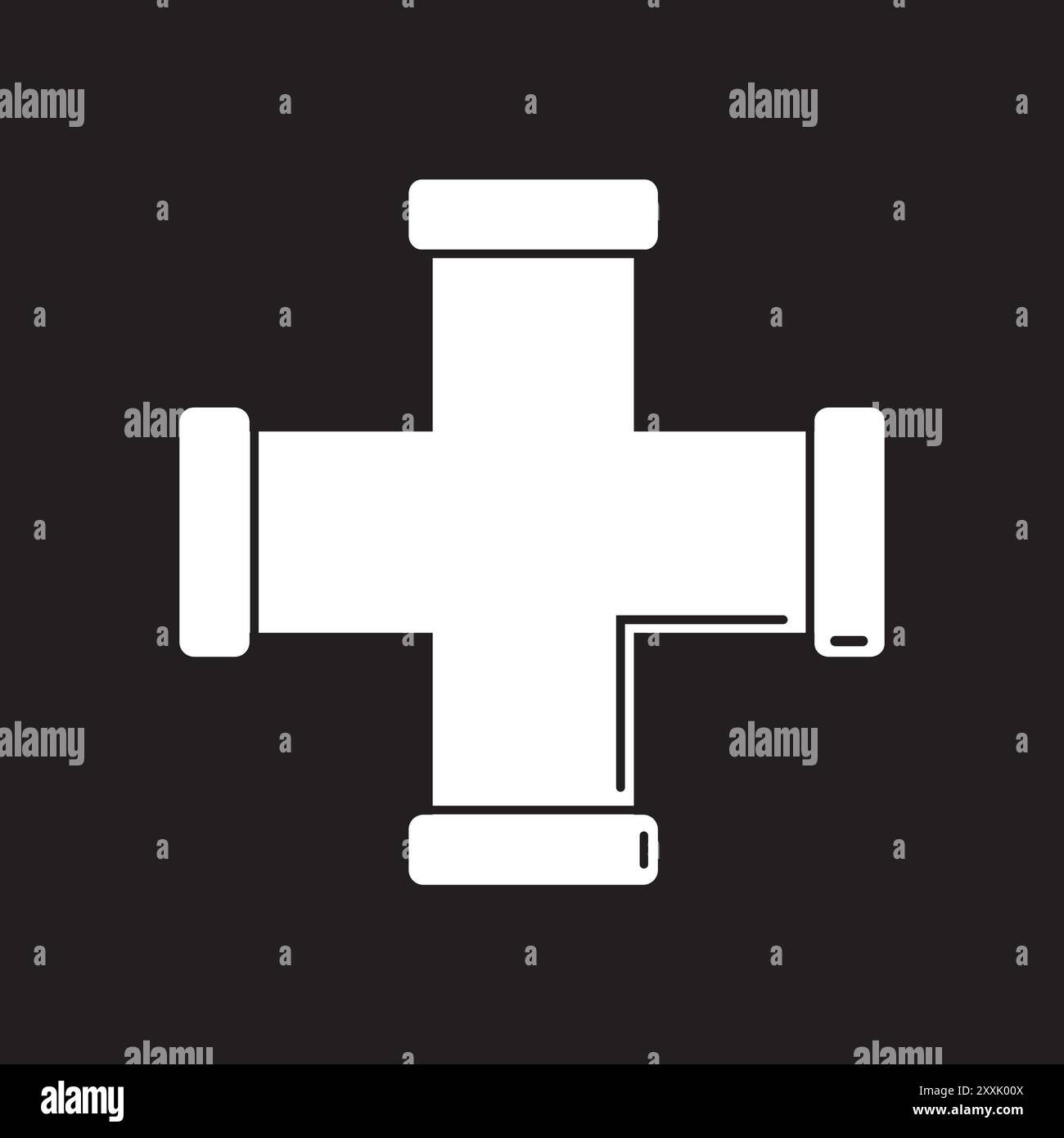 pipe connection icons and accessories vector illustration logo design ...