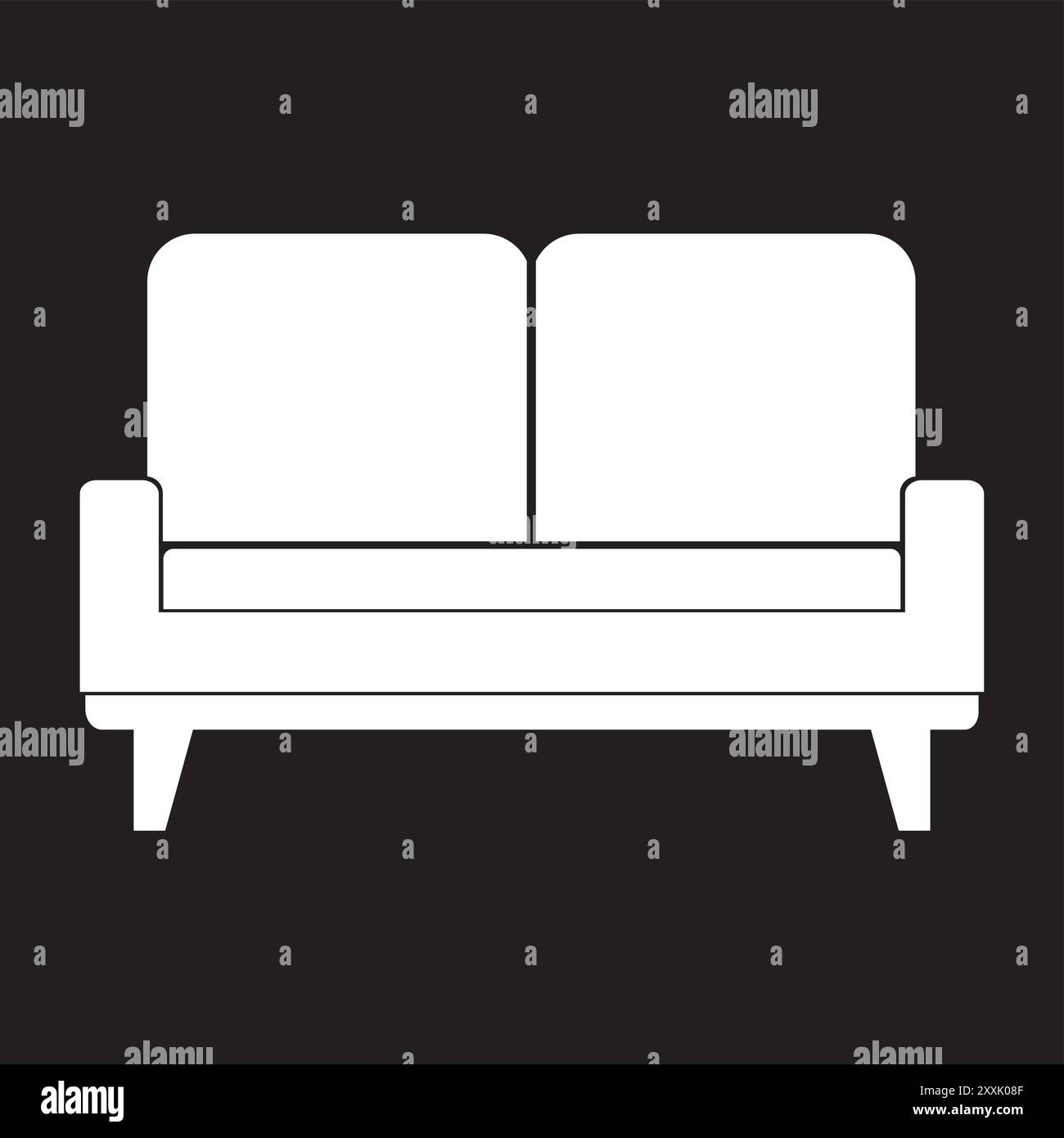 Illustration sofa Black and White Stock Photos & Images - Alamy