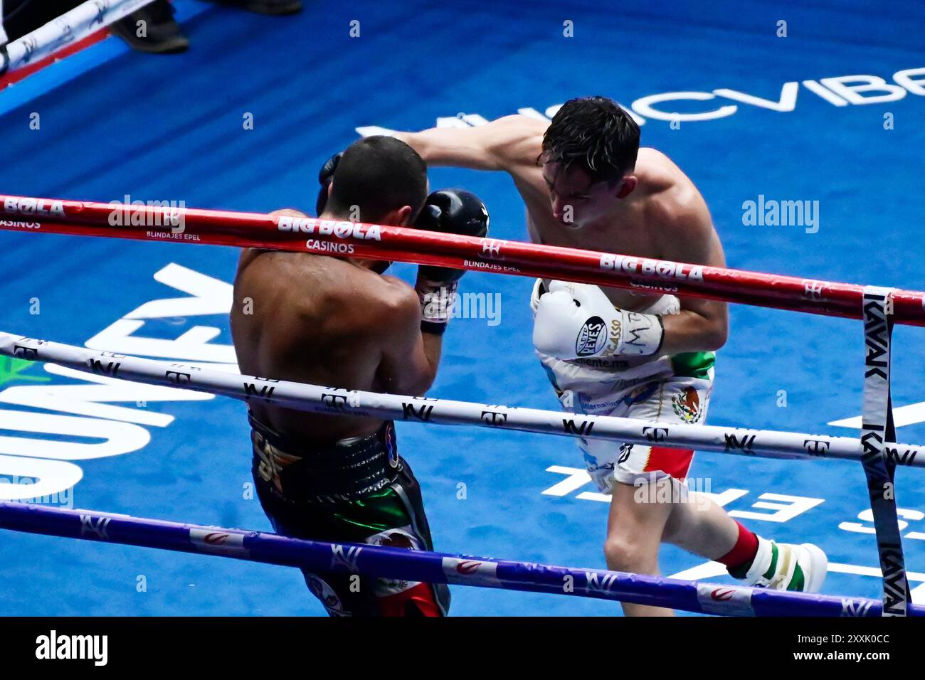 Mexico City, Mexico. 24th Aug, 2024. David Picasso of Mexico fights ...