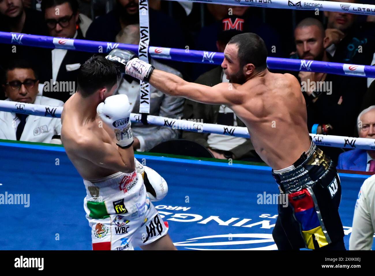 Mexico City, Mexico. 24th Aug, 2024. David Picasso of Mexico fights ...