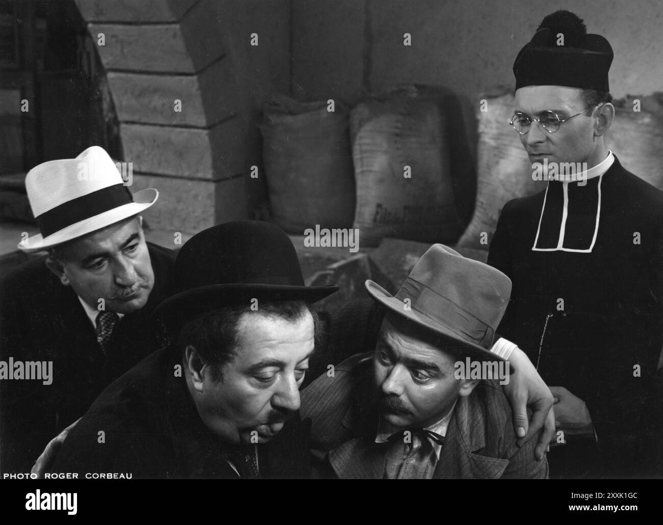 FERNAND CHARPIN, RAIMU, CHARLES BLAVETTE and ROBERT VATTIER in a scene ...