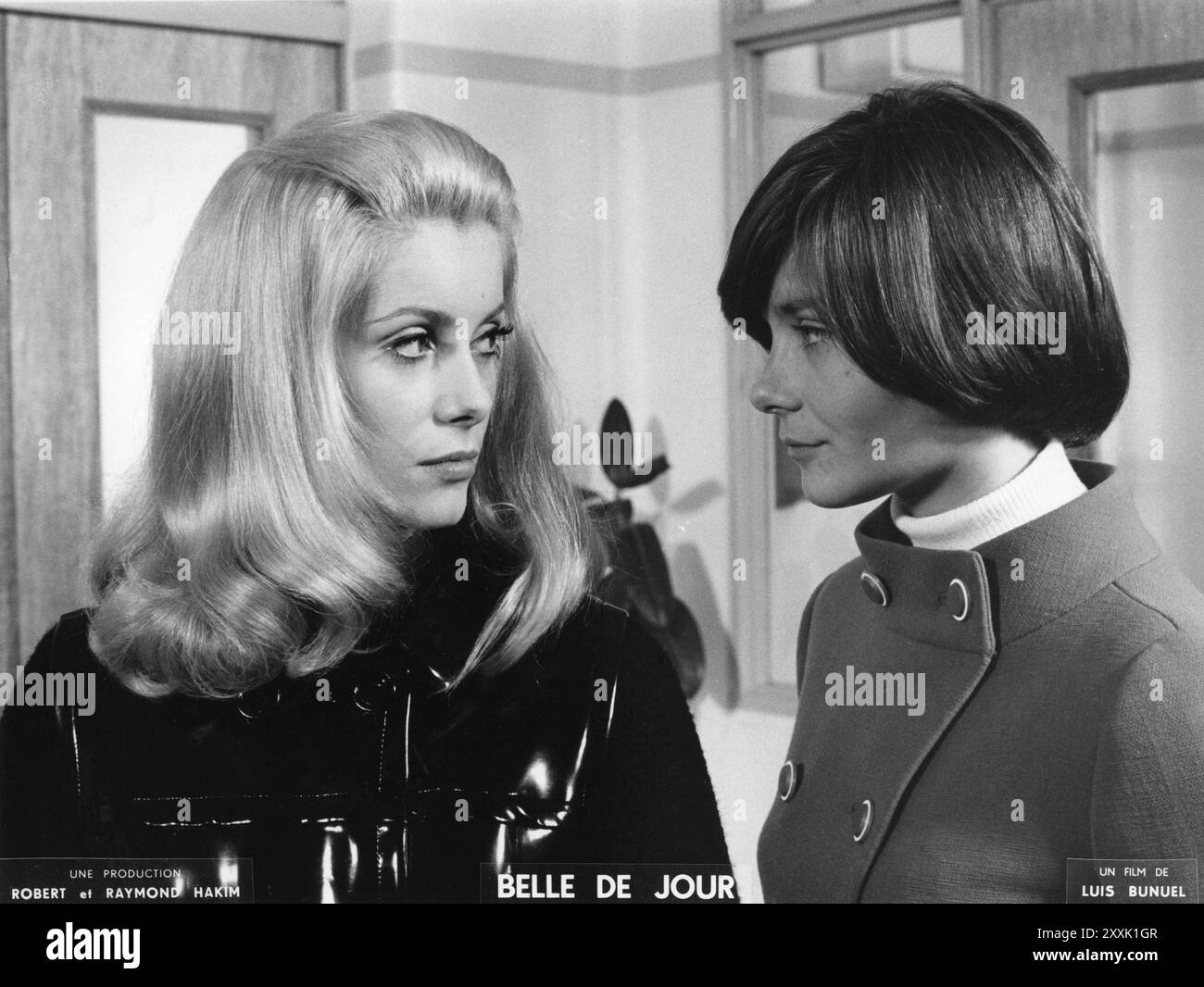 French actress CATHERINE DENEUVE and MACHA MERIL in a scene from BELLE DE JOUR 1967 Director ...