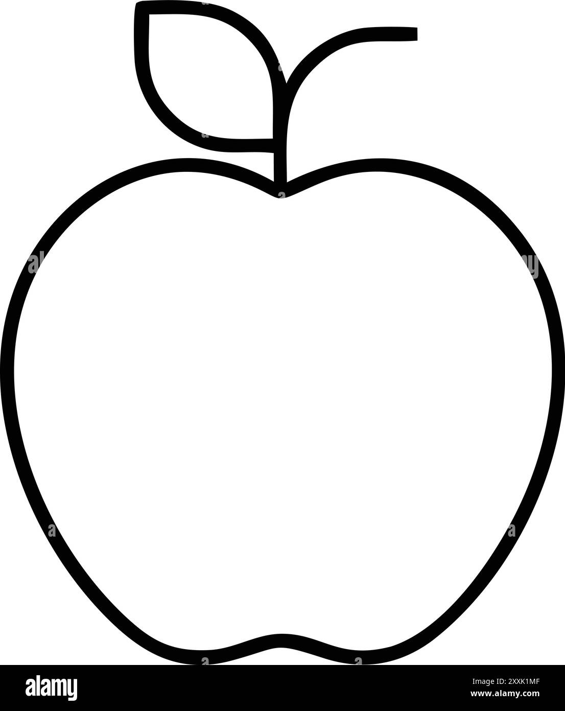 Set apple silhouette icons hi-res stock photography and images - Alamy