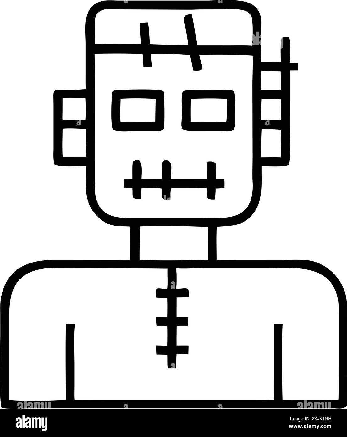 Frankenstein icon. editable stroke outline icons set. vector ...