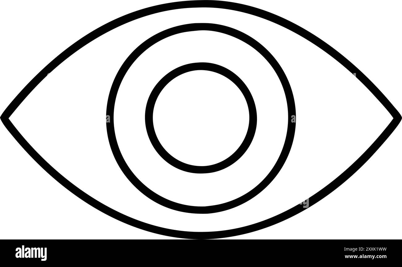 eyeball icon. editable stroke outline icons set. vector illustration ...