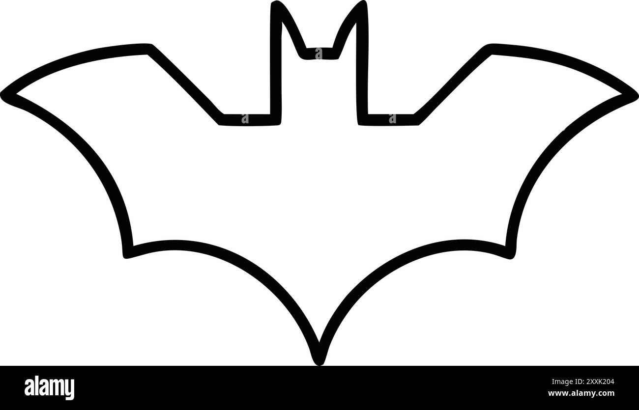 bat icon. editable stroke outline icons set. vector illustration Stock ...