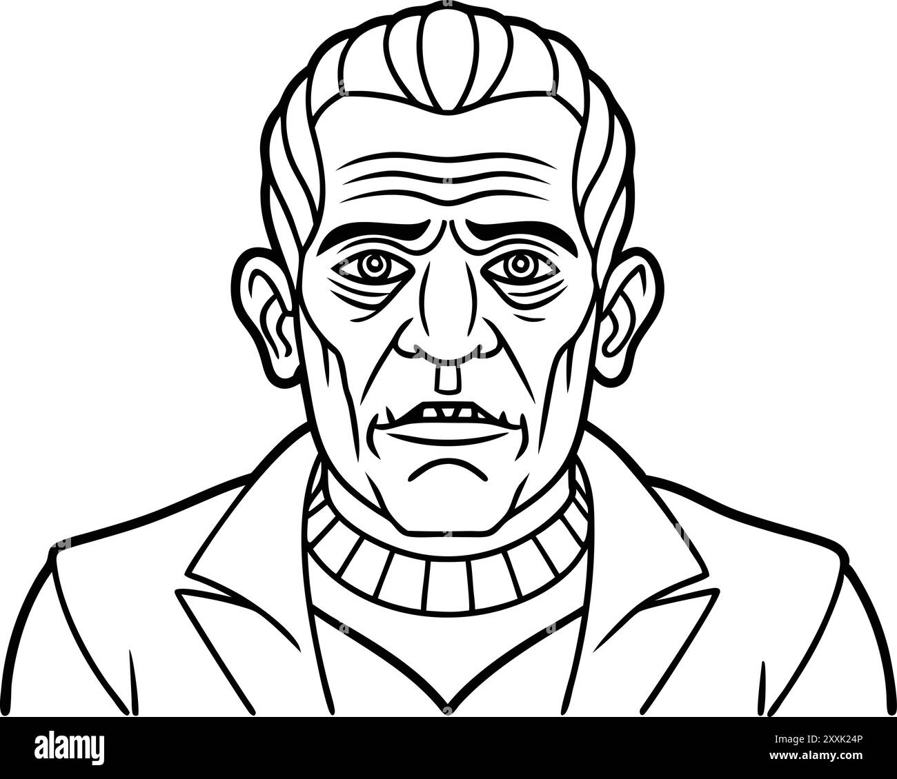 Frankenstein icon. editable stroke outline icons set. vector ...