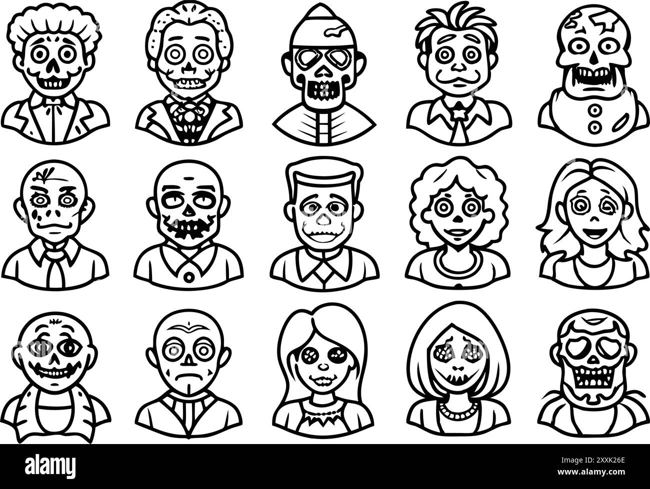 Evil zombie line icon Stock Vector Images - Alamy