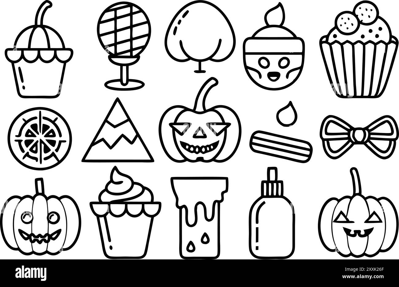 Horror food vectors Black and White Stock Photos & Images - Alamy