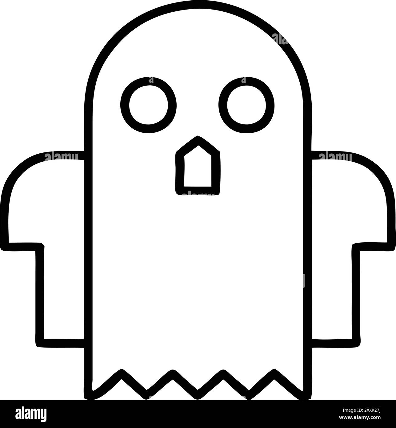 Costume ghost line icon Black and White Stock Photos & Images - Alamy