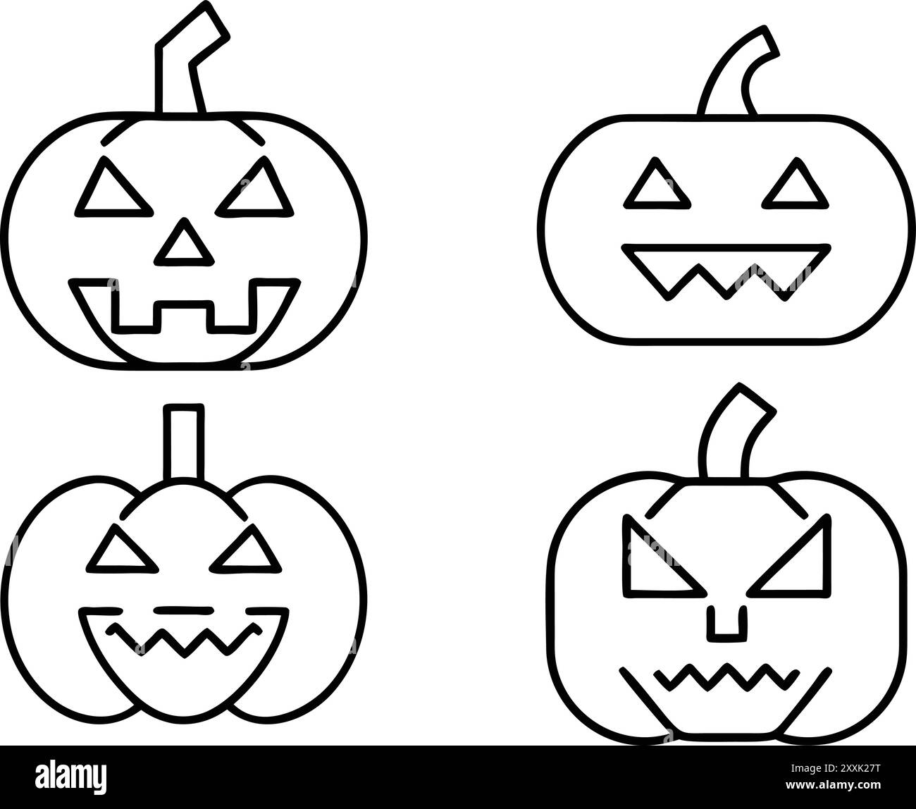 Happy halloween jack lantern silhouette Stock Vector Images - Alamy