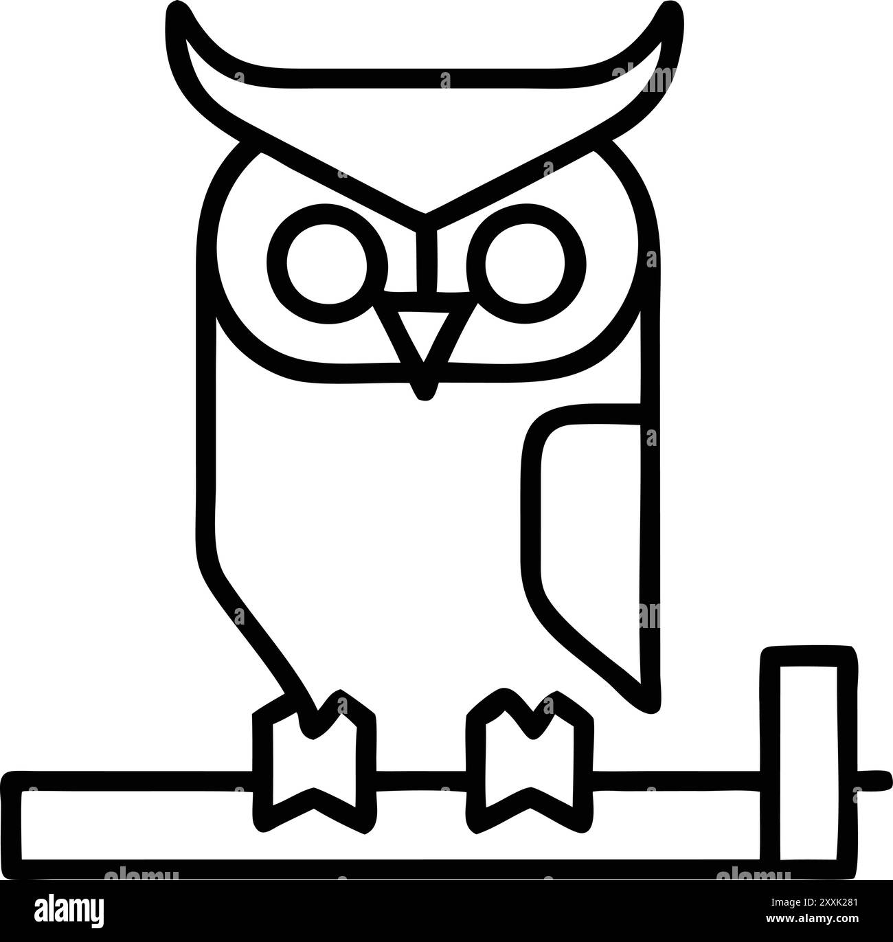 Simple flying owl outline hi-res stock photography and images - Alamy