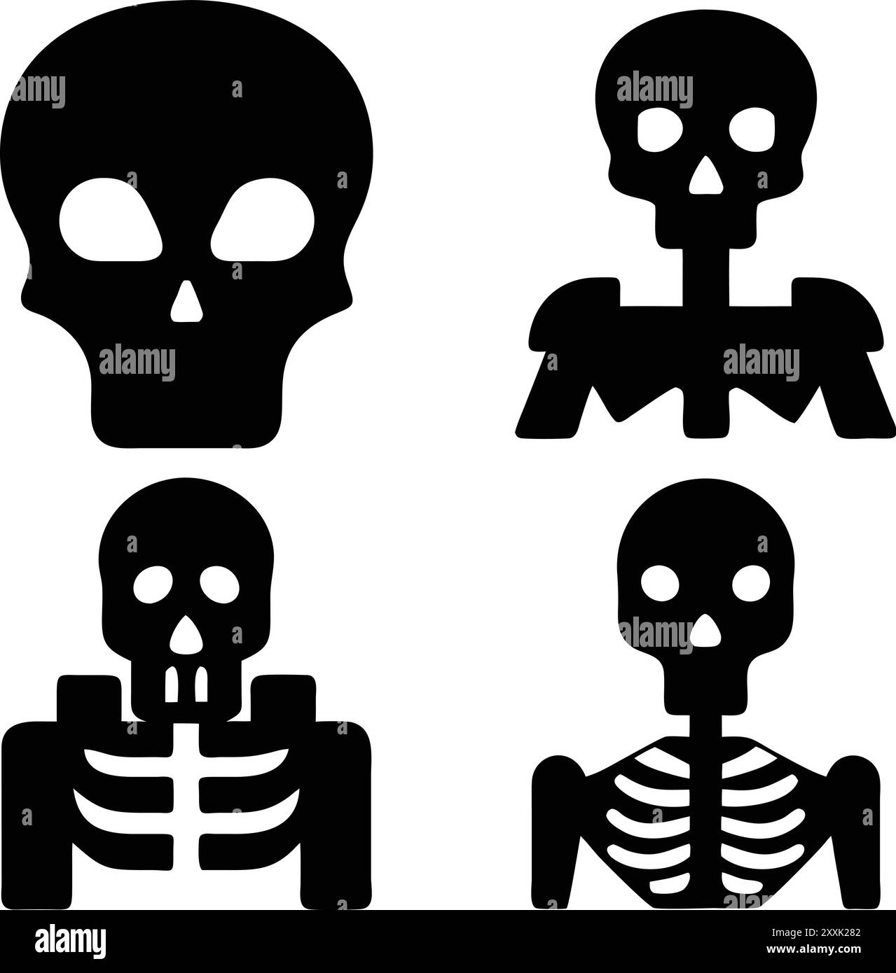 skeleton silhouette. Line Icon. Editable Stroke Stock Vector Image ...
