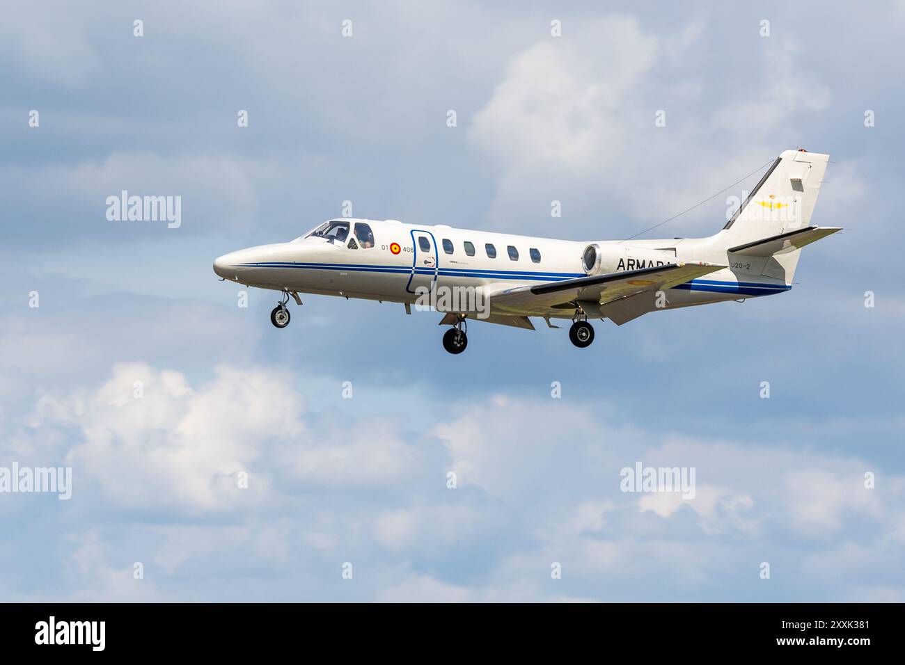 Spanish Navy - Cessna 550 Citation II, arriving at RAF Fairford to take ...