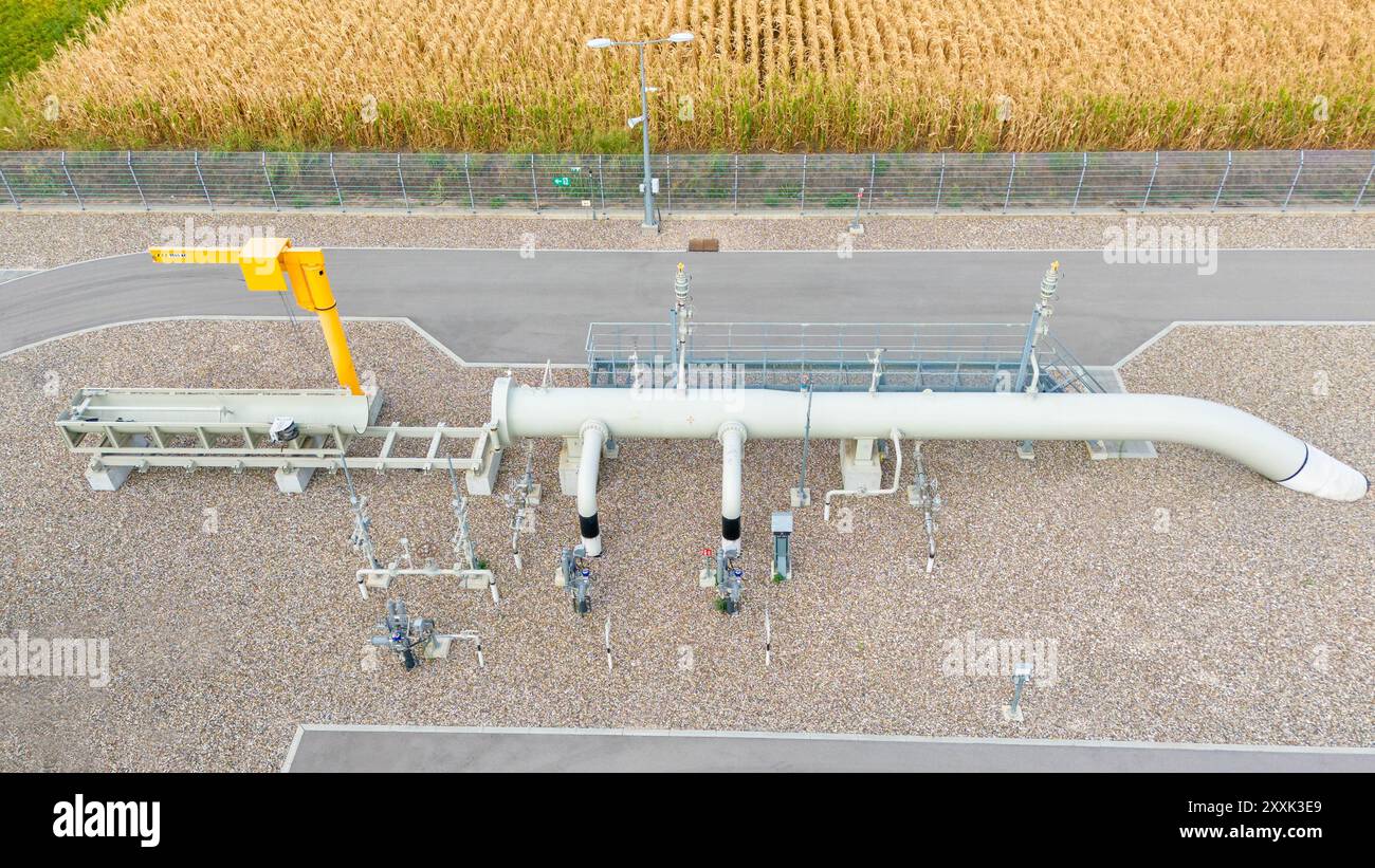 Receiving and starting chamber of the cleaning device, pig, for natural ...