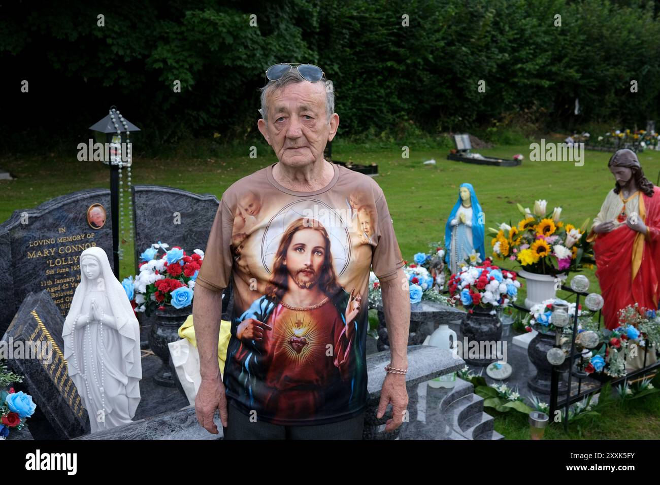 Christian man wearing a tee shirt depicting Jesus Christ at the ...