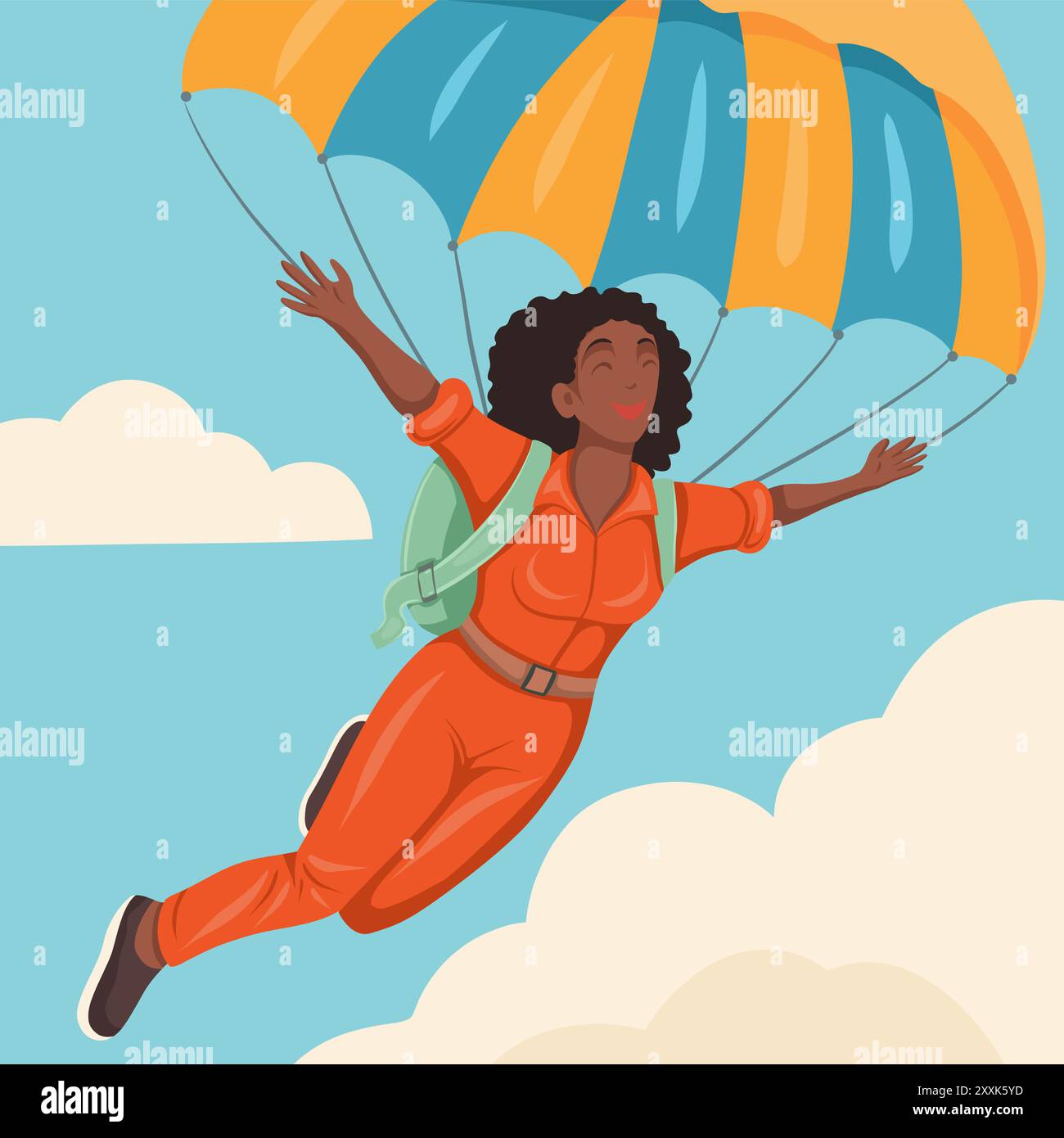 American paratrooper parachute cartoon hi-res stock photography and ...