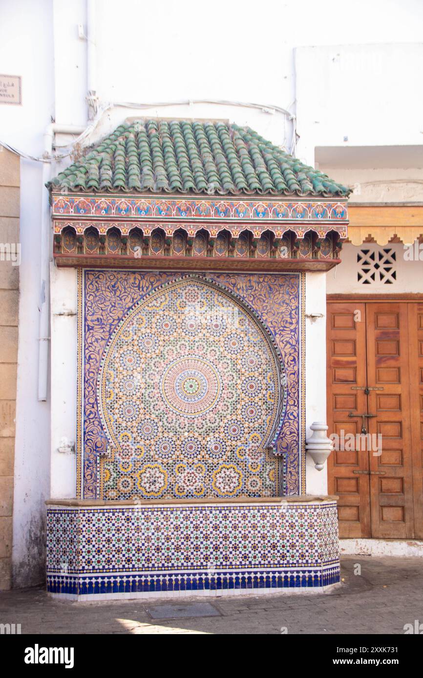 At Rabat Morocco, On august 2024, beautiful fountain in the Medina ...